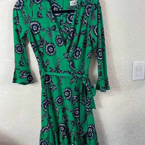 Eliza J | Dresses | Eliza J Faux Wrap Dress Wtie Belt Sz 6 | Poshmark
